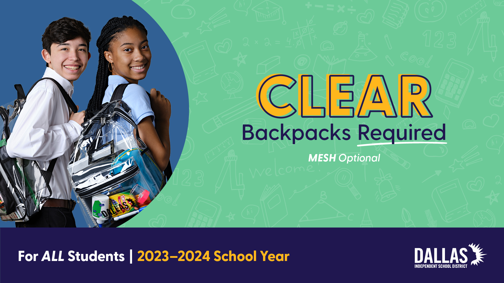 Dallas ISD implements clear backpack policy for 2023-2024 school year ...