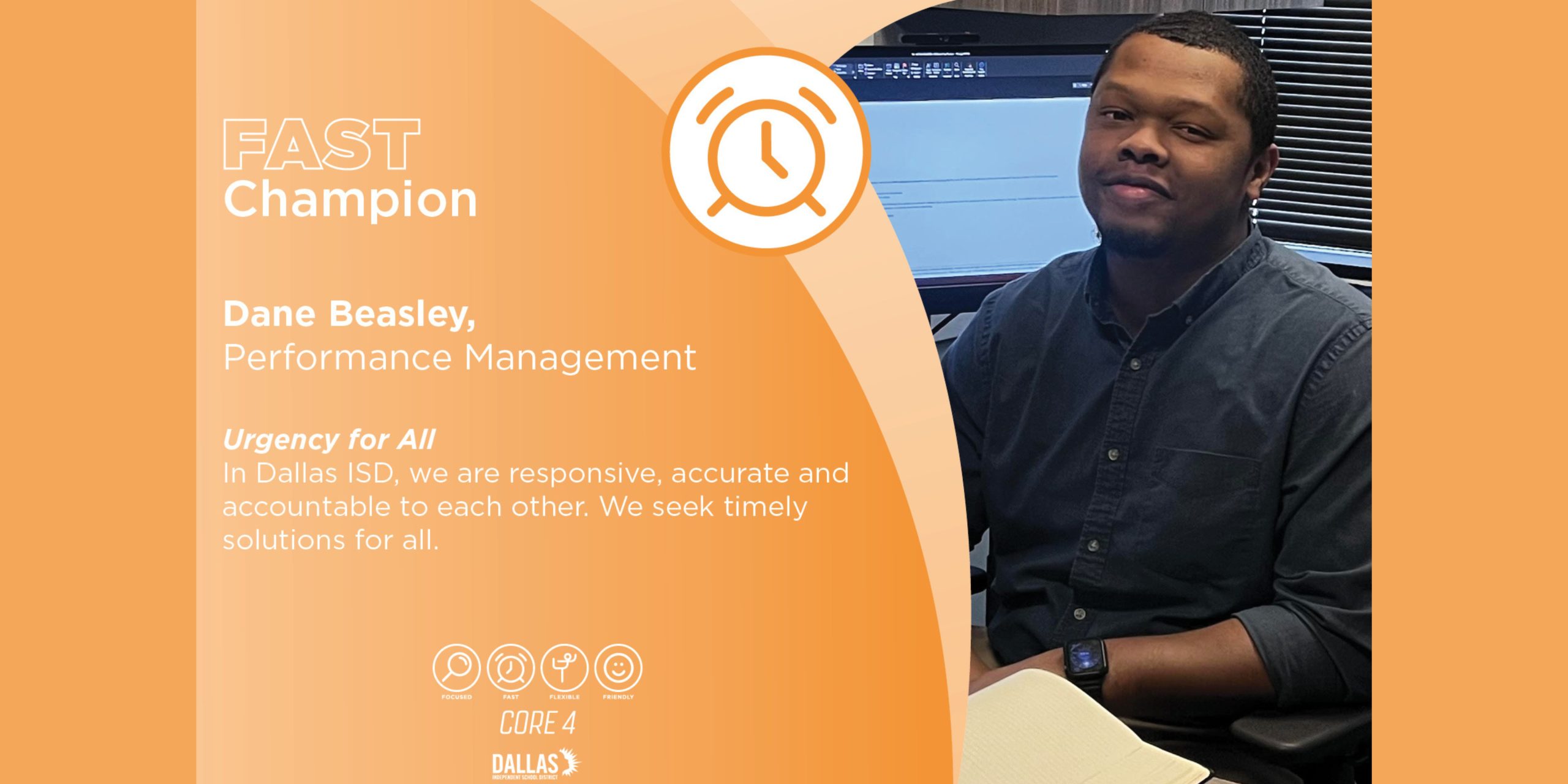 Meet the Core 4 Champions: Dane Beasley | Dallas ISD Staff News