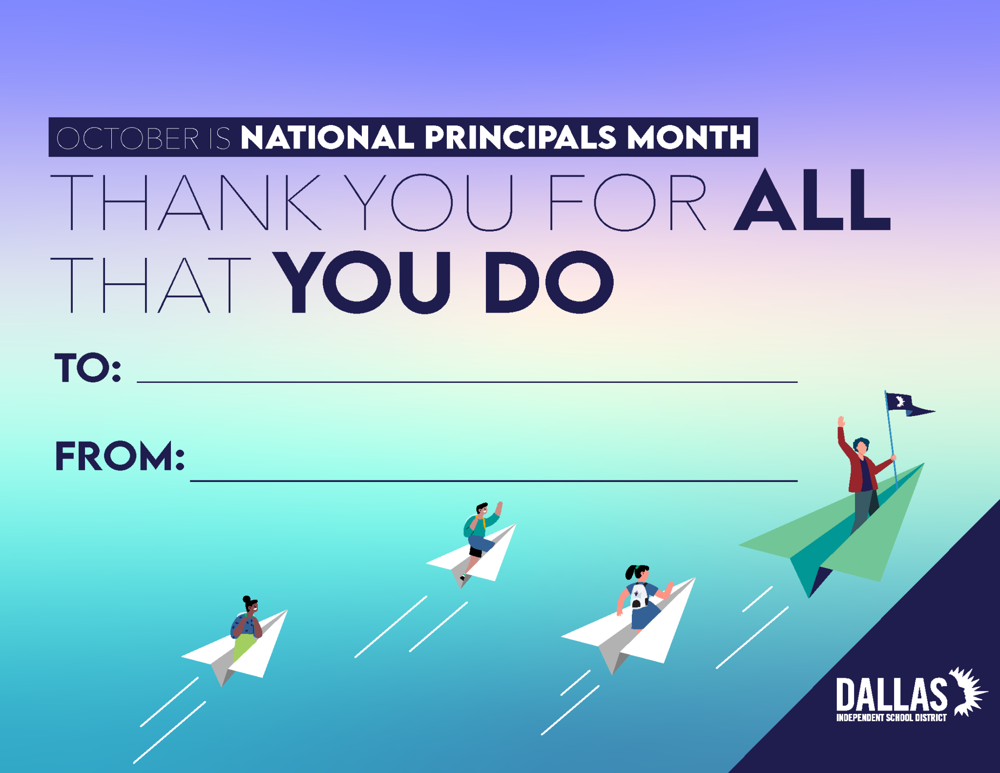 National Principals Month: Say thank you! | Dallas ISD Staff News