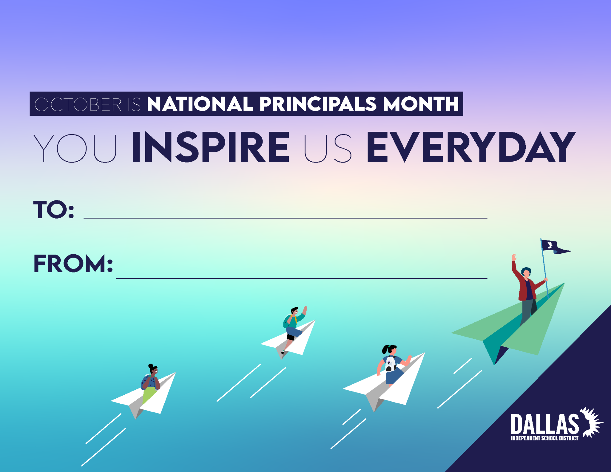 National Principals Month: Say thank you! | Dallas ISD Staff News