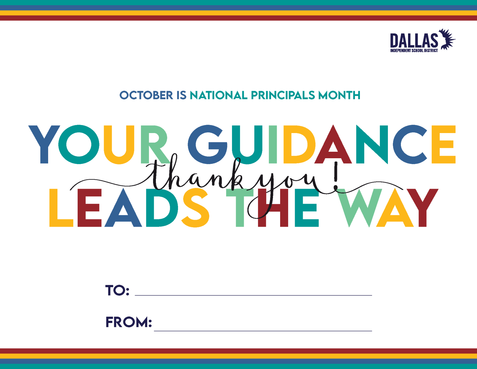 National Principals Month: Say thank you! | Dallas ISD Staff News