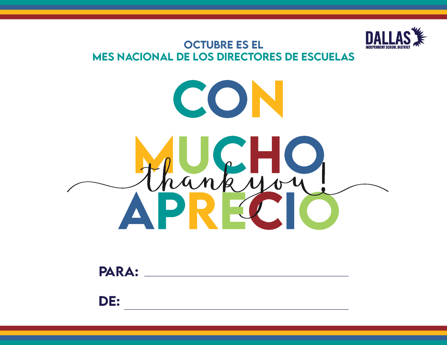 National Principals Month: Say thank you! | Dallas ISD Staff News