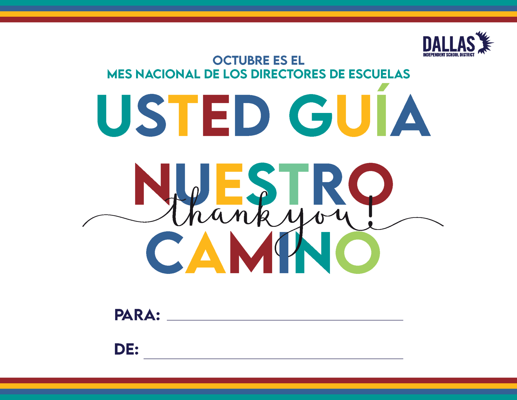 National Principals Month: Say thank you! | Dallas ISD Staff News